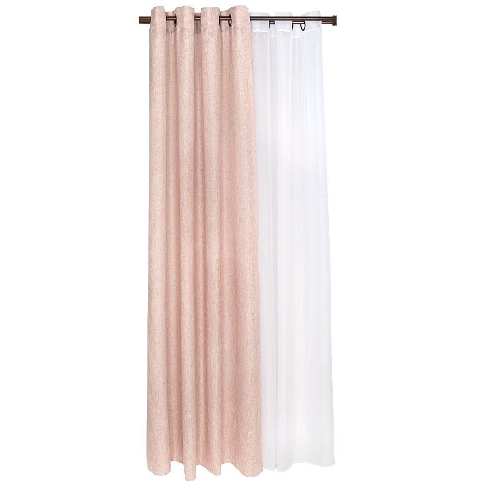 Set Cortinas 6P Corcovado 140X220 Cm Rosa Viejo – Chantilly