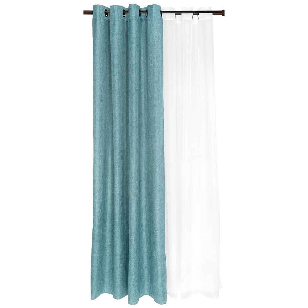Set Cortinas 6P Corcovado 140X220 Cm Turquesa – Chantilly